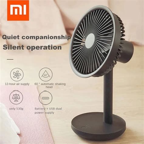 Xiaomi Youpin 휴대용 데스크 팬 Usb 충전식 냉각 팬 야외 미니 플로어 팬 4 단 가정용 무소음 팬
