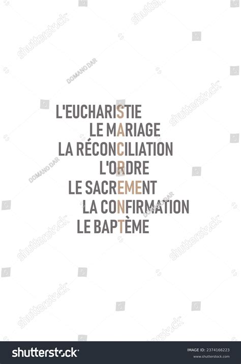Sacraments Crossword Puzzle Lettering Design Stock Illustration Shutterstock