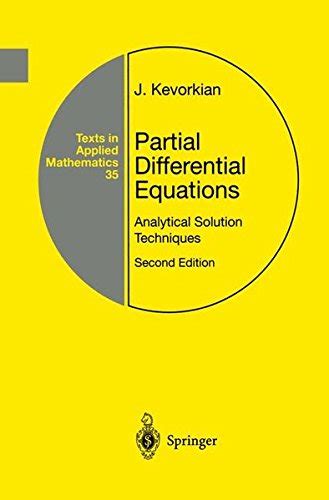 Partial Differential Equations Analytical Solution Techniques Texts In Applied Mathematics