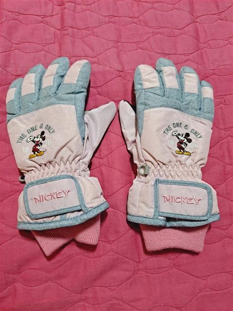 어린이 연핑크 미키마우스 겨울 스키 장갑사이즈 프리 세컨웨어헬로마켓