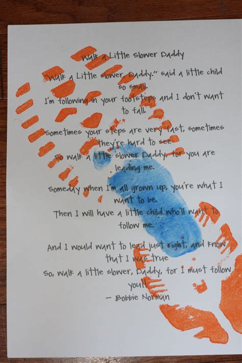 Walk A Little Slower Daddy Poem Printable