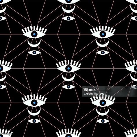 신비한 눈 기호 패턴 디자인 라의 눈 호루스의 눈 이집트 의 오래된 신의 눈 배경 Freemasons에 대한 스톡 벡터 아트 및