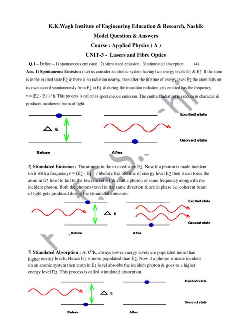 Unit 3 Wave Optics Part2 Pdf Laser Motion Physics