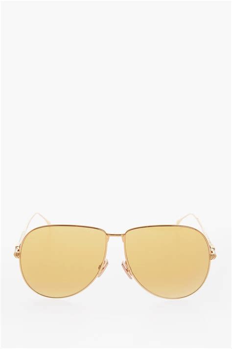 Fendi Aviator Sunglasses With Golden Frame Women Glamood Outlet