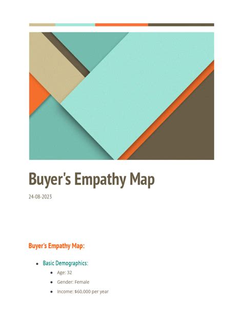 Buyers Empathy Map Pdf Subscription Business Model Social Media