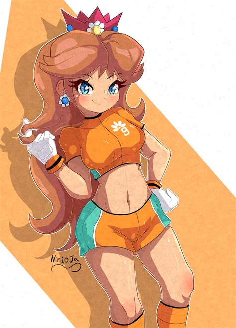 Princess Daisy And Striker Daisy Mario And 1 More Drawn By Nin10ja