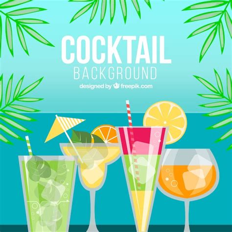 Free Vector Cocktail Background Design