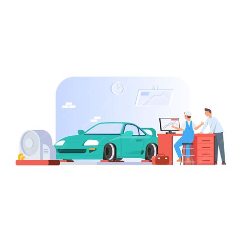 Premium Vector Dyno Test In Flat Design