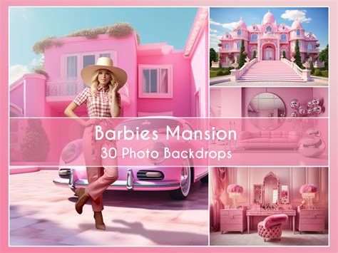 30 Photo Backdrop Set Barbies Mansion Dreamhouse Backgrounds Etsy