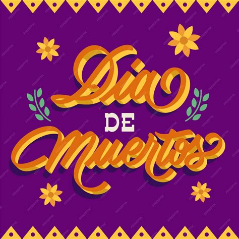 Letras De Celebración De Dia De Muertos Vector Gratis