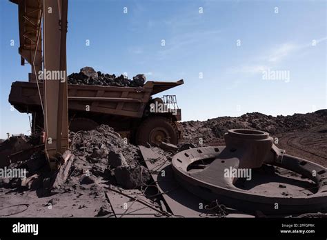 Trucks Loading Iron Ore At The Snim Open Pit Iron Ore Mine Zouerat
