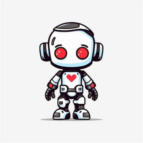 Premium Vector Adorable Cute Cyberpunk Robot Vector