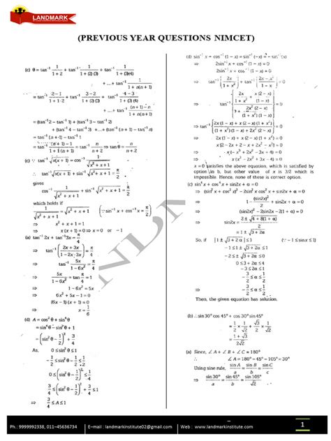 Trigonometric Solutions Pdf