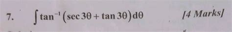 T Tan { 1} Sec 3 Theta Tan 3 Theta D Theta Quad Quad Text { I