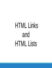 Master HTML Links Lists Attributes Targets Examples Course Hero
