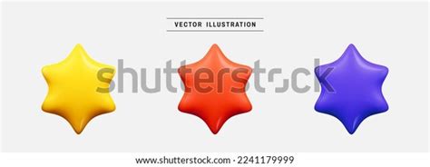 Star D Icon Render Realistic Design Stock Vector Royalty Free Shutterstock