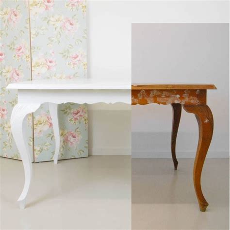 Transformar una mesa antigua pintando en blanco Decoración de unas