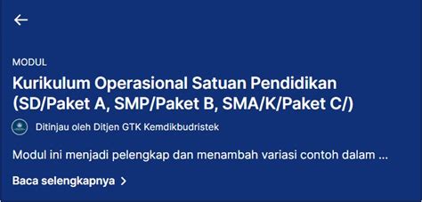 Jawaban Post Test Modul 1 Kurikulum Operasional Satuan Pendidikan SD