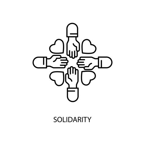 Solidarity Concept Line Icon Simple Element Illustration Solidarity Concept Outline Symbol