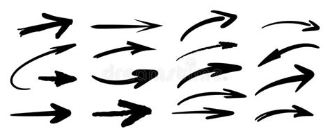 Hand Drawn Arrows And Pointer Lines Stock Vector Illustration Of Mark Design 356131444