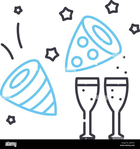 Party Line Icon Outline Symbol Vector Illustration Concept Sign