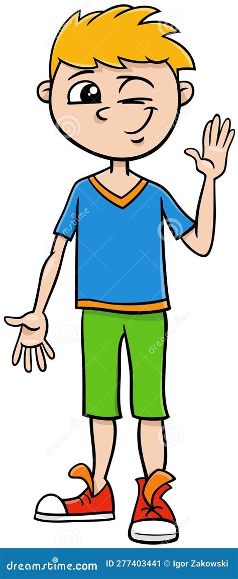 卡通小儿和青少年男孩角色 向量例证 插画 包括有 图画 男朋友 年轻 人们 图象 童年 夹子 277403441