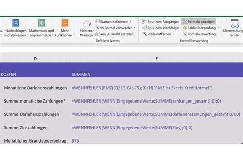 Excel Alle Formeln Anzeigen Lassen 111tipps De