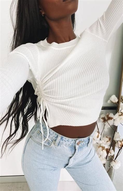 Syden Jumper White Beginning Boutique US White Long Sleeve Top