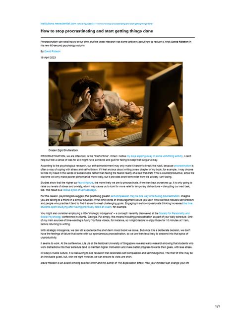 How To Stop Procrastinating And Start Getting Things Done Pdf