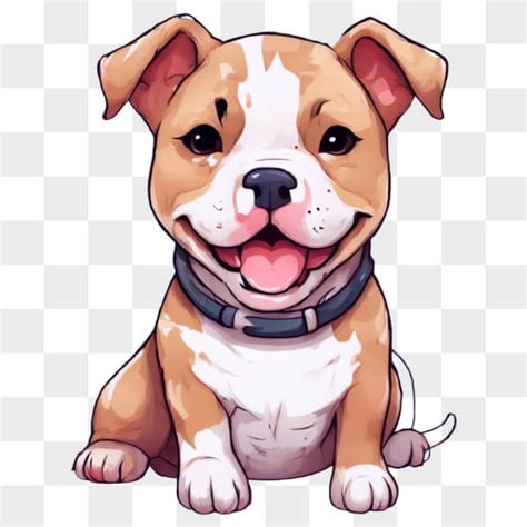 Baixe Adorável Cachorro Kawaii Sentado Alegremente Kawaii Creative