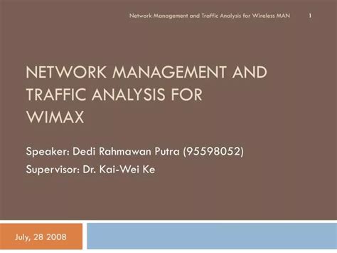 Ppt Network Management And Traffic Analysis For Wimax Powerpoint