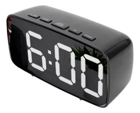 Reloj Electrónico Alarma Digital Pantalla Led Con Espejo G Cuotas