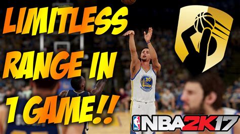 HOW TO GET LIMITLESS RANGE NBA 2k17 YouTube