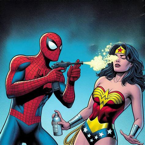 Wonder Woman Gassed By Spider Man By Artfiregame On Deviantart