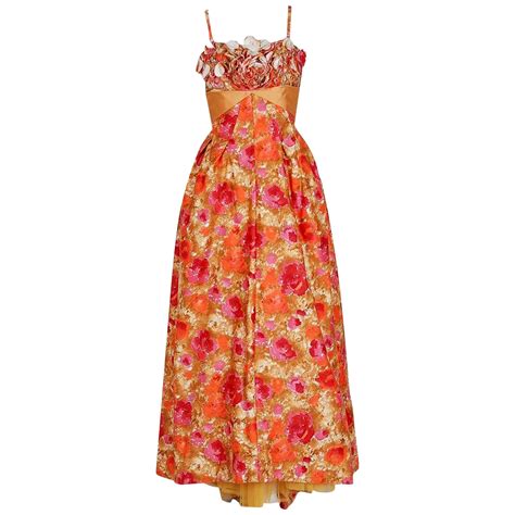 Vintage 1950s Emma Domb Pink Black Tulle Cocktail Dress At 1stdibs