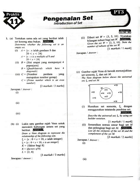 Form 1 Math Introduction Of Set Pdf
