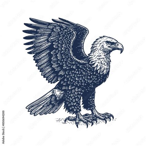 Eagle Vector Eagle Silhouette Eagle Vector Drawing Stock Vector