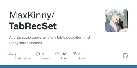 Github Maxkinny Tabrecset A Large Scale Camera Taken Table Detection