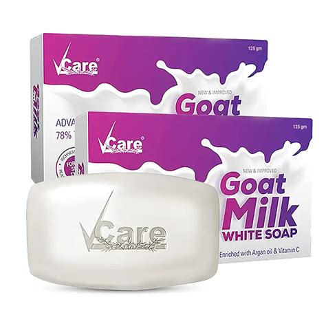 Vcare Goat Milk Soap For Women And Men With Vitamin C Pack Of 2 125 Gm