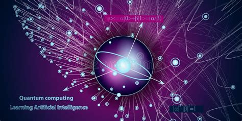 Quantum Computing Abstract Tech Background Concept With Qubit Learning