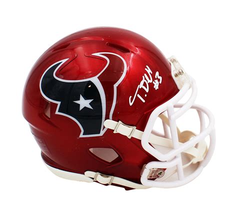 Tank Dell Signed Houston Texans Speed Flash Nfl Mini Helmet Radtke Sports