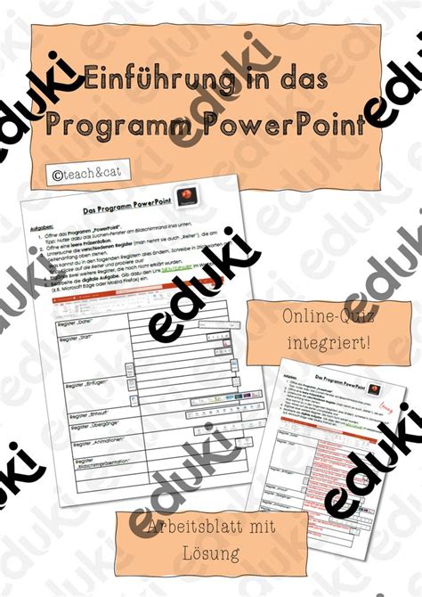 Aktiver Einstieg In Das Programm Powerpoint Unterrichtsmaterial Im