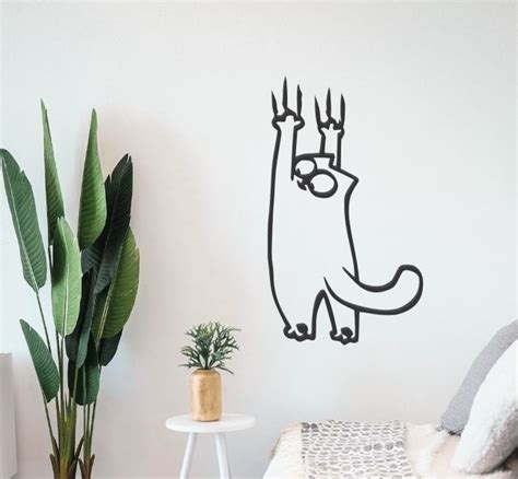 Wall Hanging Cat Decoration Simons Cat Por Black Glovz Descargar