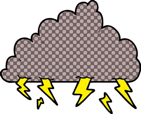 Vector Cartoon Thundercloud 12466957 Vector Art At Vecteezy