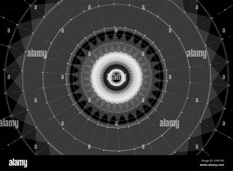Abstract Illustration Of Spirograph Element Against Black Background