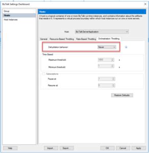 Biztalk Orchestration Persistence