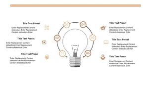 Diagram Of Light Bulb With Icons PowerPoint Template Free Download Pikbest