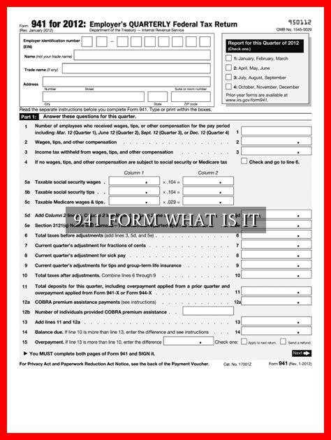 941 FORM WHAT IS IT - Wadaef