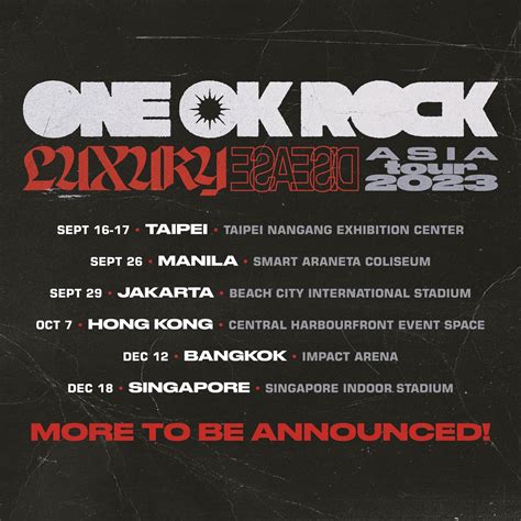 情報 One Ok Rock亞洲巡迴 916 17來台 看板rockmetal Ptt網頁版