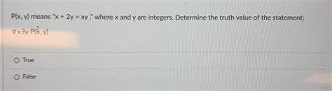 Solved P X Y ﻿means X 2y Xy ﻿where X ﻿and Y ﻿are